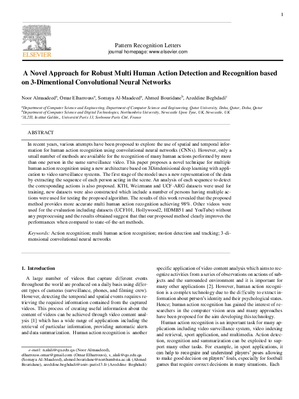 (PDF) A Novel Approach for Robust Multi Human Action Detection and Recognition based on 3 ...