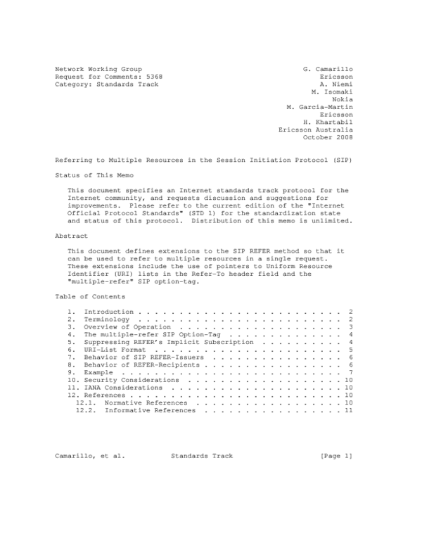 (PDF) Network Working Group Request for Comments: 5368 Category | Hisham (Hash) Khartabil ...