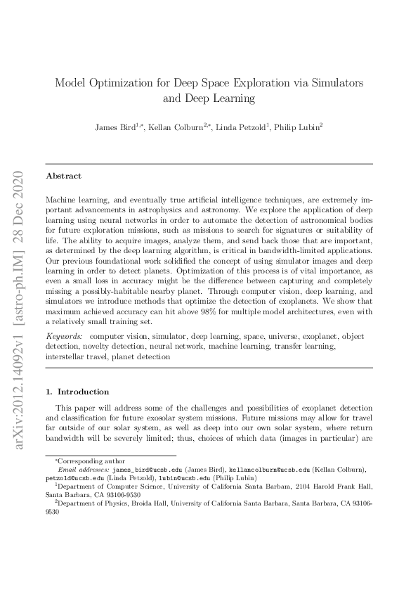 (PDF) Model Optimization for Deep Space Exploration via Simulators and ...