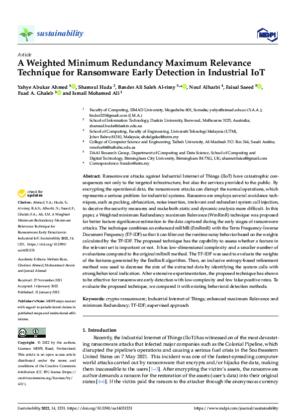 (PDF) A Weighted Minimum Redundancy Maximum Relevance Technique for ...