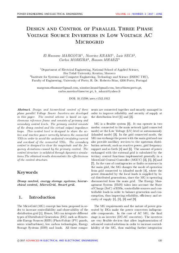 (PDF) Design and Control of Parallel Three Phase Voltage Source Inverters in Low Voltage AC ...