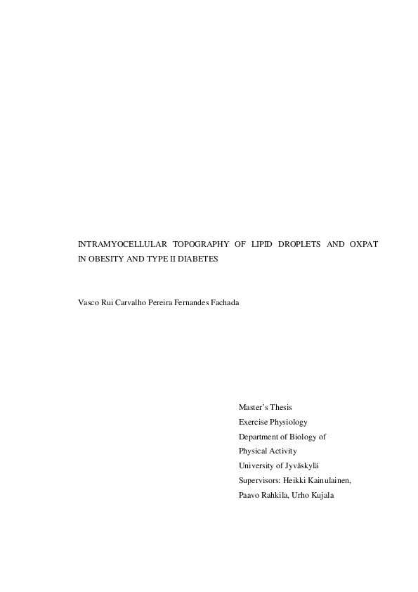 (PDF) Intramyocellular topography of lipid droplets and OXPAT in ...