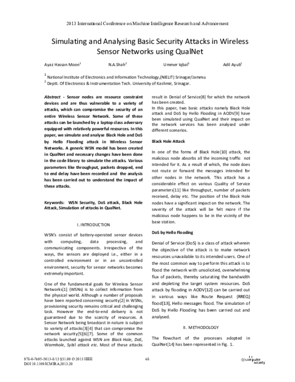(PDF) Simulating and Analysing Basic Security Attacks in Wireless ... (PDF) Simulating and Analysing Basic Security Attacks in Wireless ...