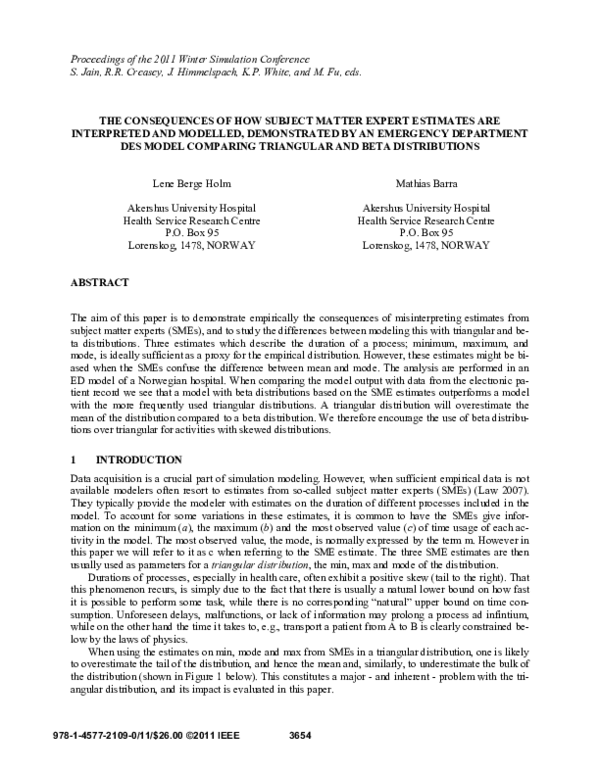 (PDF) Des Model Comparing Triangular and Beta Distributions