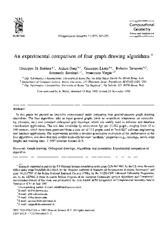 (PDF) An Experimental Comparison of Four Graph Drawing Algorithms