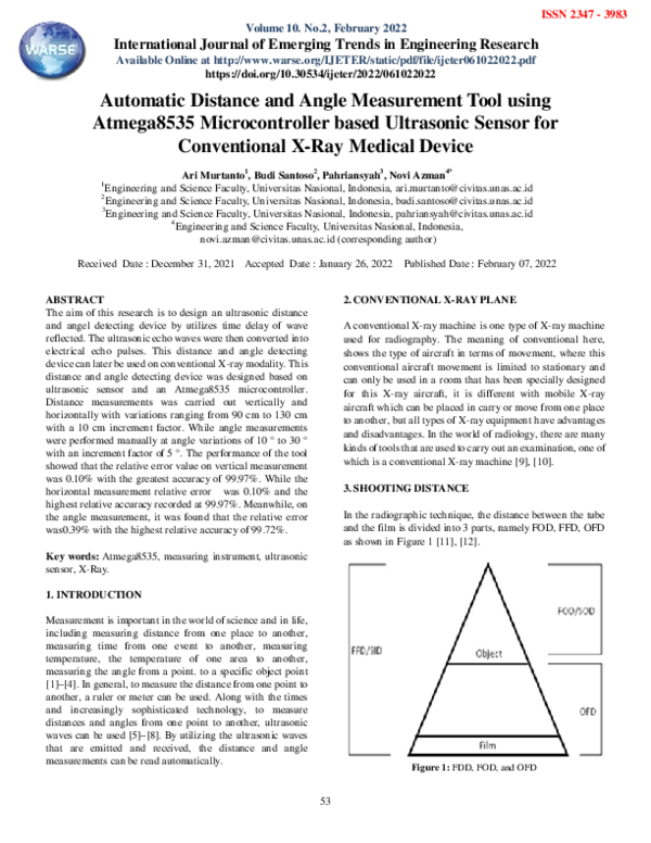(PDF) Automatic Distance and Angle Measurement Tool using Atmega8535 Microcontroller based ...