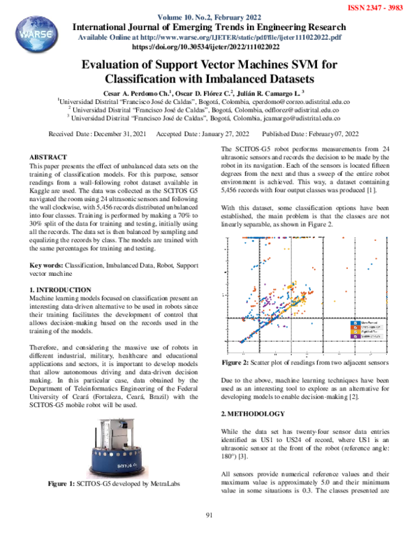 (PDF) Evaluation of Support Vector Machines SVM for Classification with Imbalanced Datasets