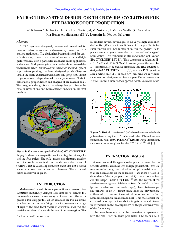 (PDF) Extraction System Design for the New IBA Cyclotron for PET ...