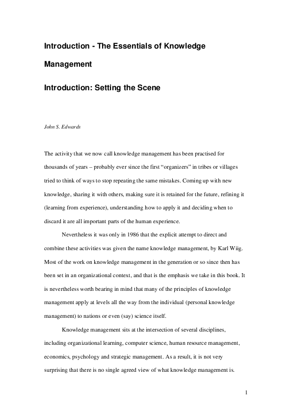 (PDF) Introduction: Setting the Scene