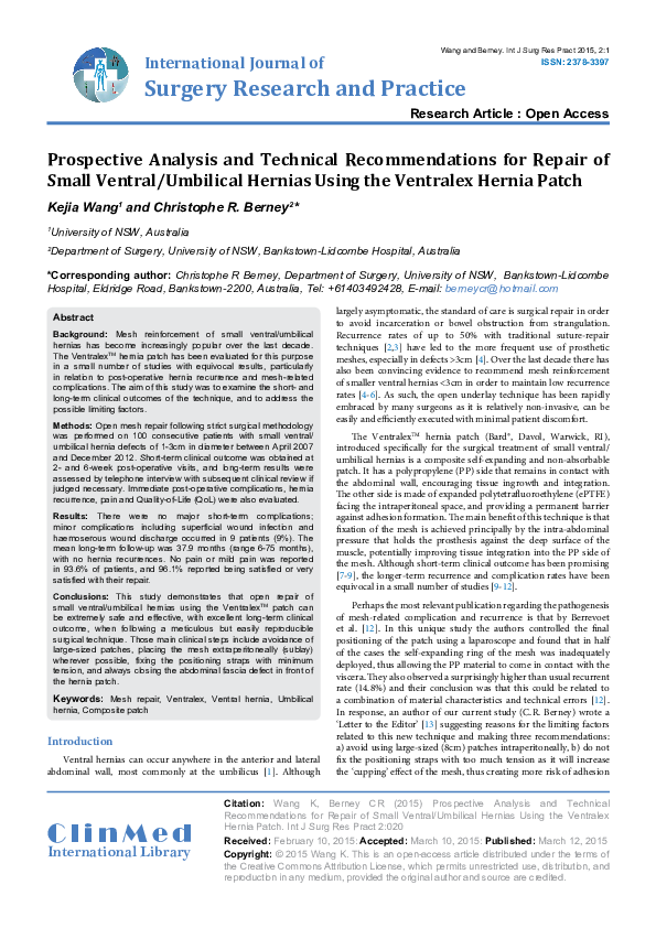(PDF) Prospective Analysis and Technical Recommendations for Repair of ...