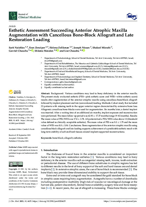 (PDF) Esthetic Assessment Succeeding Anterior Atrophic Maxilla ...