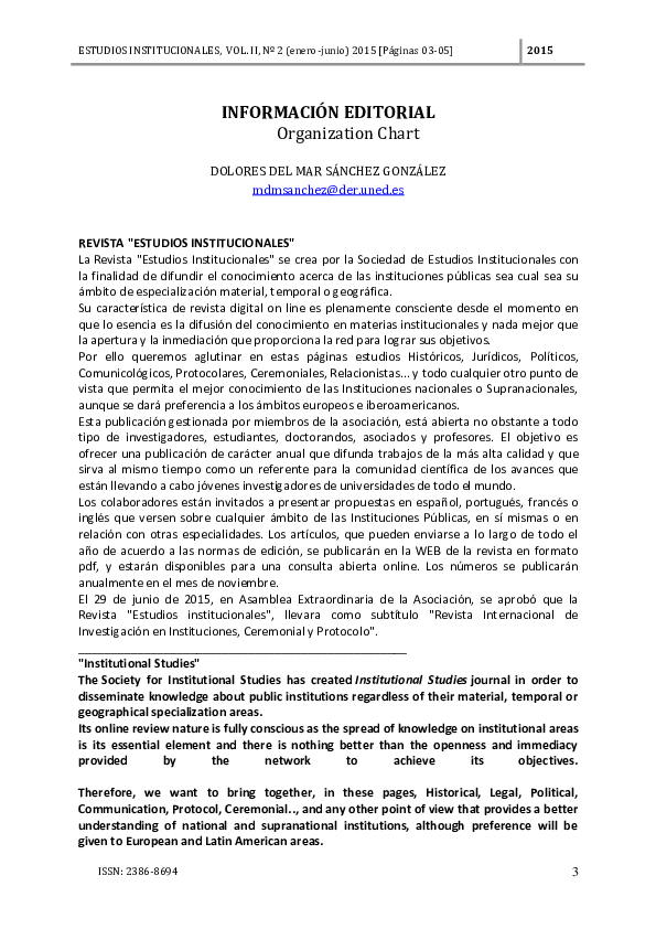 (PDF) Información editorial/Organization Chart