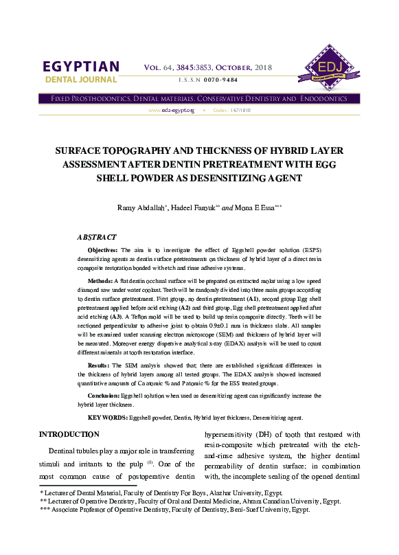(PDF) Surface topography and thickness of hybrid layer assessment after ...