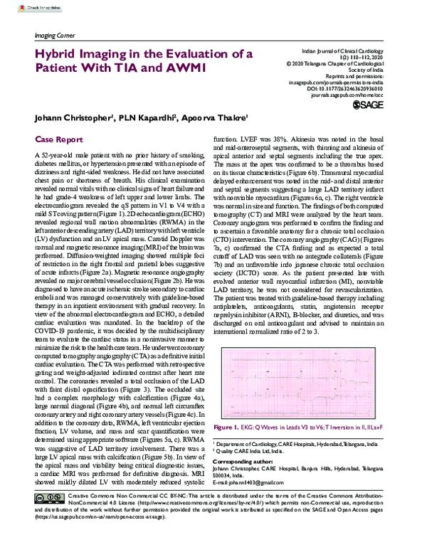 (PDF) Hybrid Imaging in the Evaluation of a Patient With TIA and AWMI ...