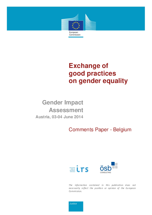 (PDF) Exchange of good practices on gender equality - Gender Impact ...