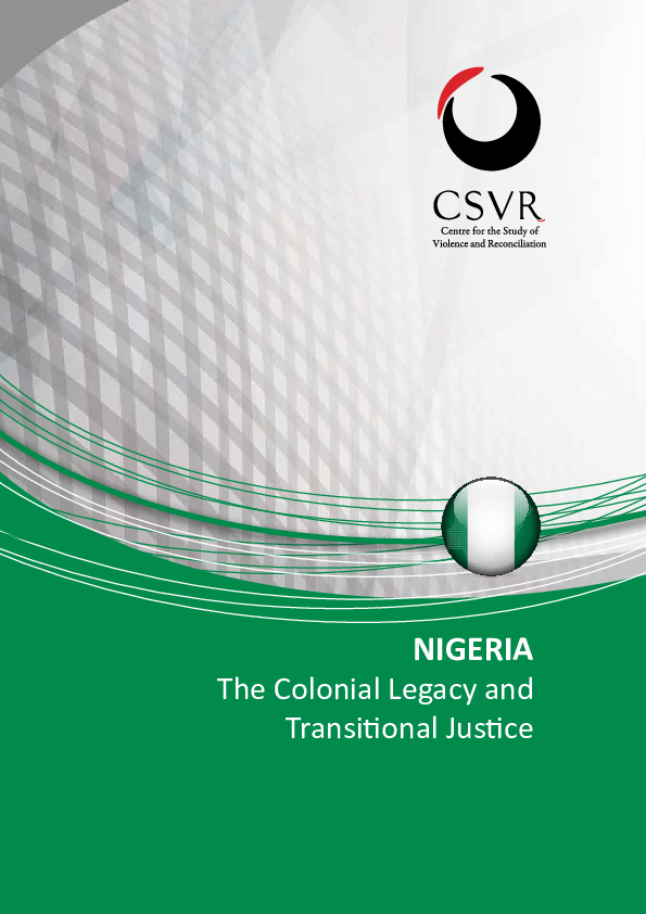 (PDF) Nigeria: The Colonial Legacy and Transitional Justice