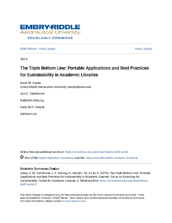 (PDF) The Triple Bottom Line: Portable Applications and Best Practices ...