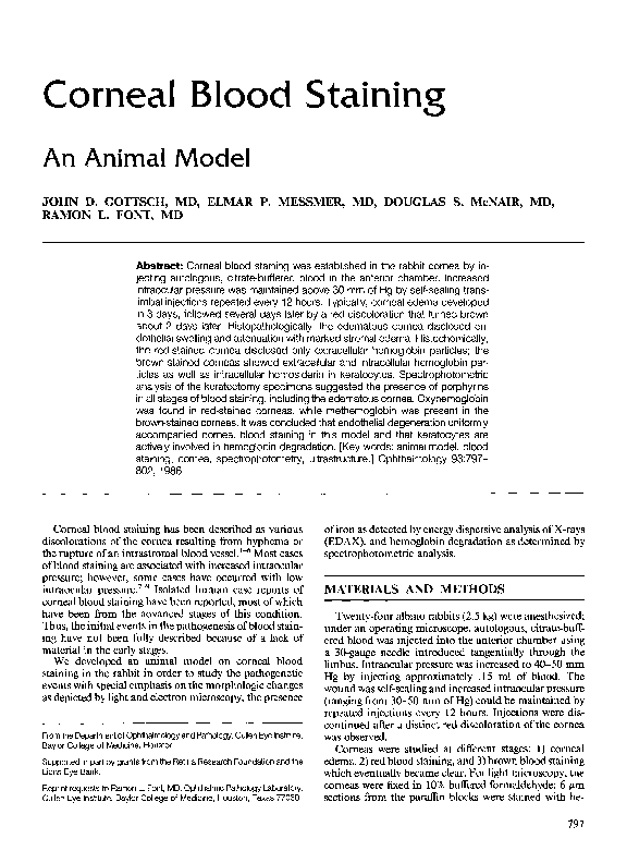 (PDF) Corneal Blood Staining