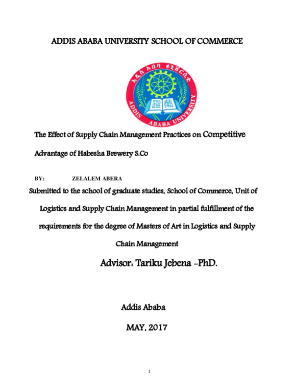 (PDF) Addis Ababa University School of Commerce | zelalem abera ...