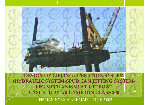 (PDF) Design of Lifting Operation System (Hydraulic System – Spud Can ...