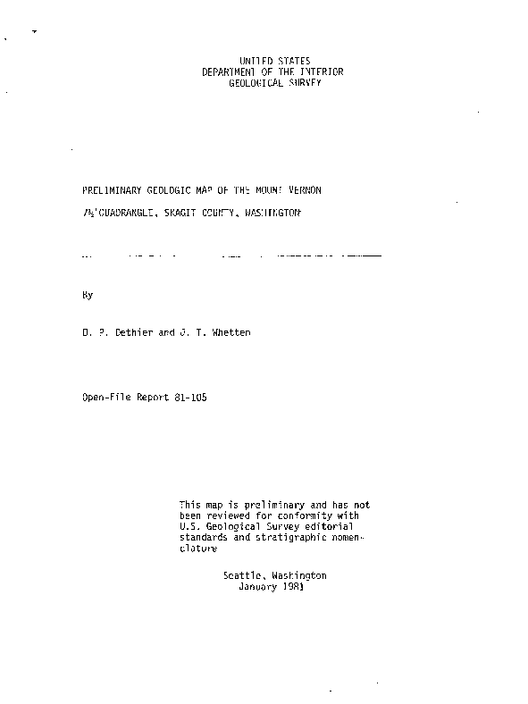 (PDF) Preliminary geologic map of the Mount Vernon 7 1/2' Quadrangle ...