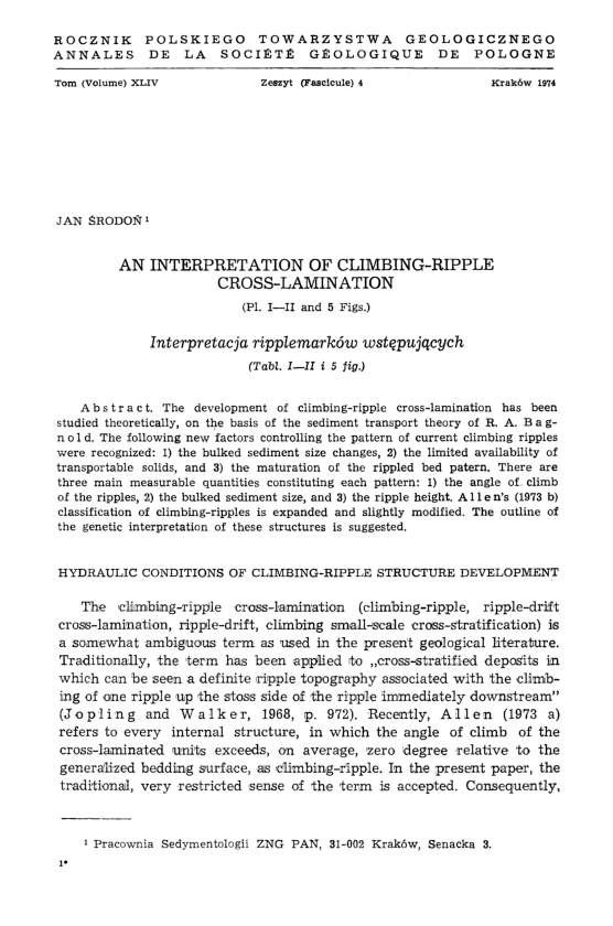 (PDF) An interpretation of climbing-ripple cross-lamination