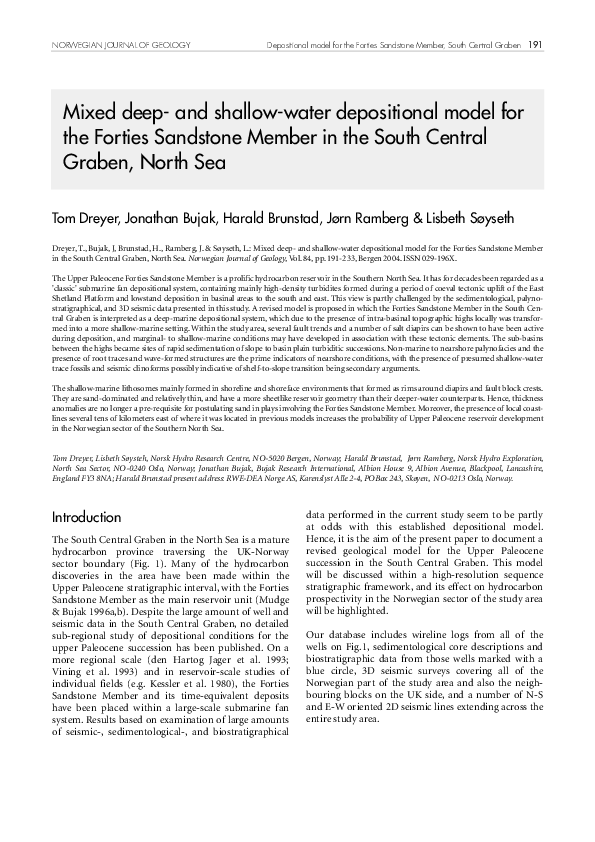(PDF) Mixed deep- and shallow-water depositional model for the Forties ...