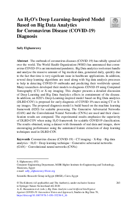 (PDF) An H2O’s Deep Learning-Inspired Model Based on Big Data Analytics ...