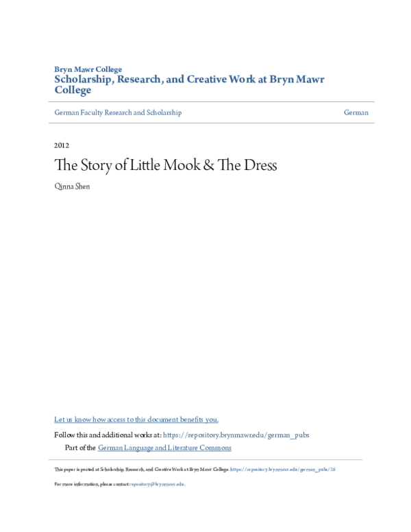(PDF) The Story of Little Mook & The Dress