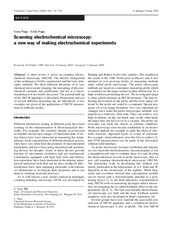 (PDF) Scanning electrochemical microscopy: a new way of making ...