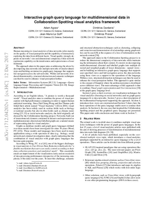 Pdf Interactive Graph Query Language For Multidimensional Data In