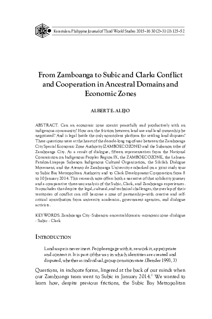 (PDF) From Zamboanga to Subic and Clark: Conflict and Cooperation in ...