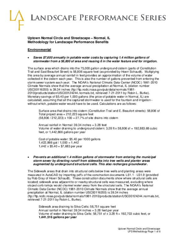 (PDF) Uptown Normal Circle and Streetscape