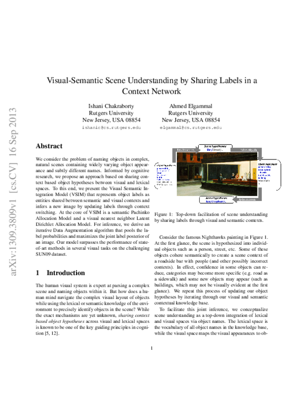 (PDF) Visual-Semantic Scene Understanding by Sharing Labels in a Context Network