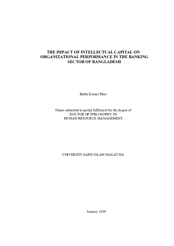 (PDF) The Impact of Intellectual Capital on Organizational Performance in the Banking Sector of ...