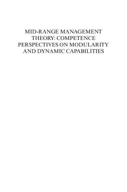 (PDF) Mid-Range Management Theory: Competence Perspectives on ...