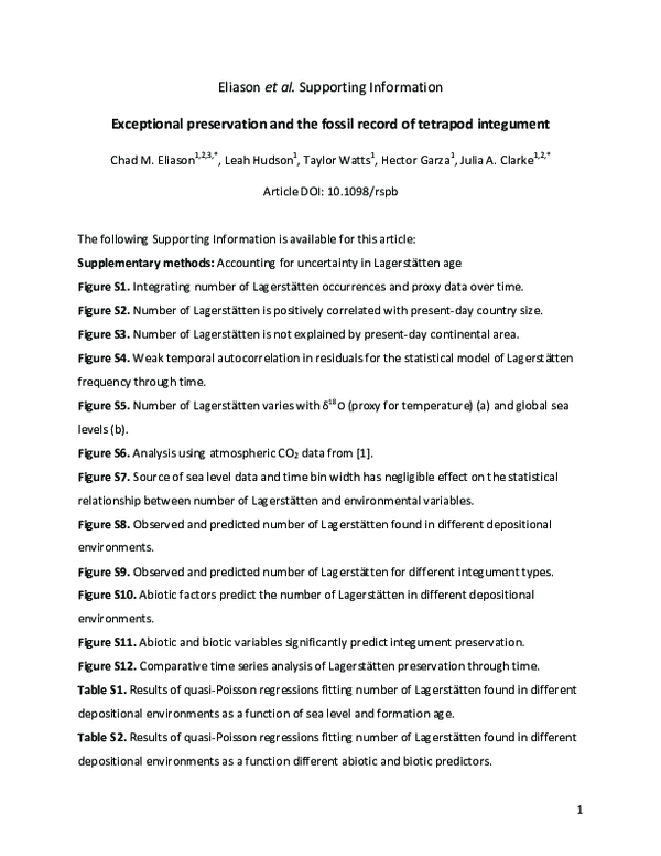(PDF) Supplementary figures and tables from Exceptional preservation ...