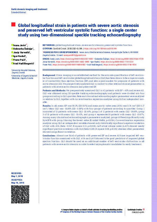 (PDF) Global longitudinal strain in patients with severe aortic ...