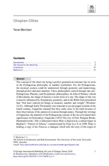 (PDF) Utopian Cities