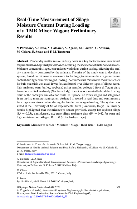 (PDF) Real-Time Measurement of Silage Moisture Content During Loading ...