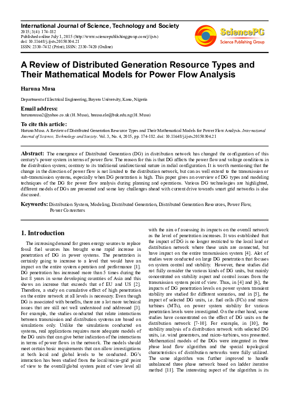 (PDF) A Review of Distributed Generation Resource Types and Their ...