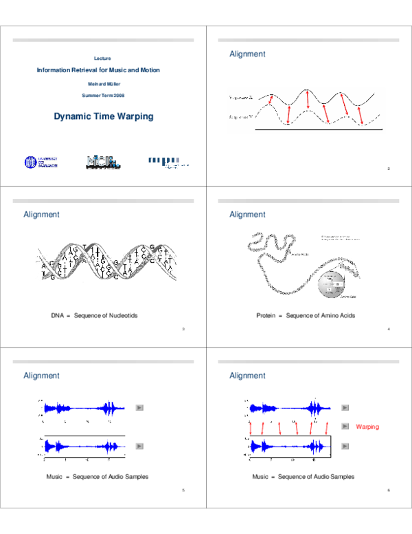 (PDF) Dynamic Time Warping