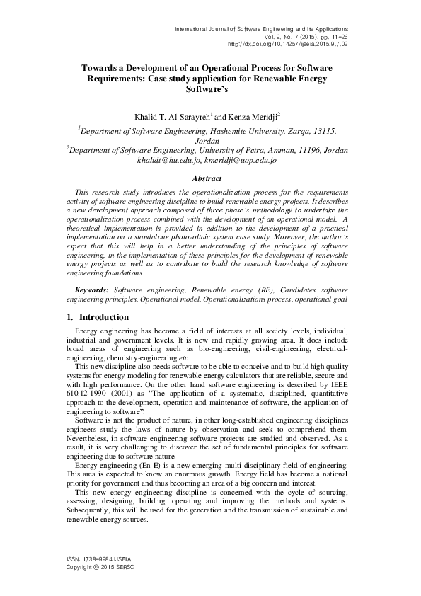 (PDF) Towards a Development of an Operational Process for Software ...