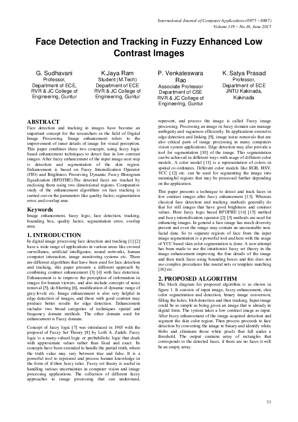 (PDF) Face Detection and Tracking in Fuzzy Enhanced Low Contrast Images ...