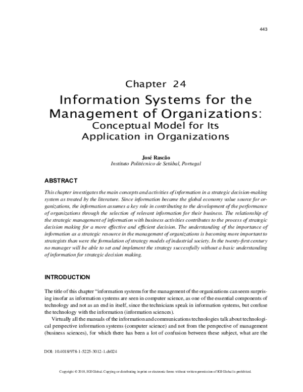 (PDF) Information Systems for the Management of Organizations ...