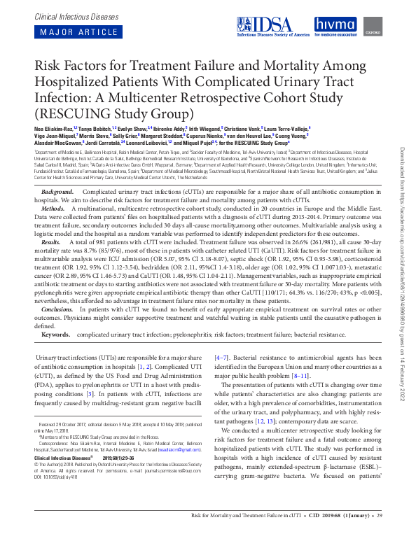 (PDF) Risk Factors for Treatment Failure and Mortality among ...