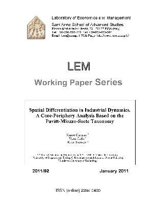 (PDF) 1 Spatial Differentiation in Industrial Dynamics a Core-Periphery ...