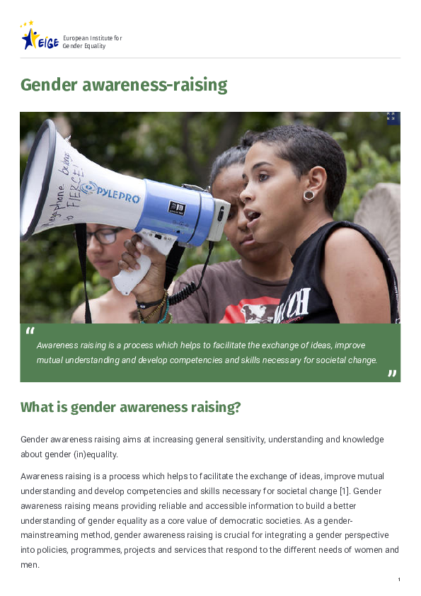 (PDF) Gender awareness-raising