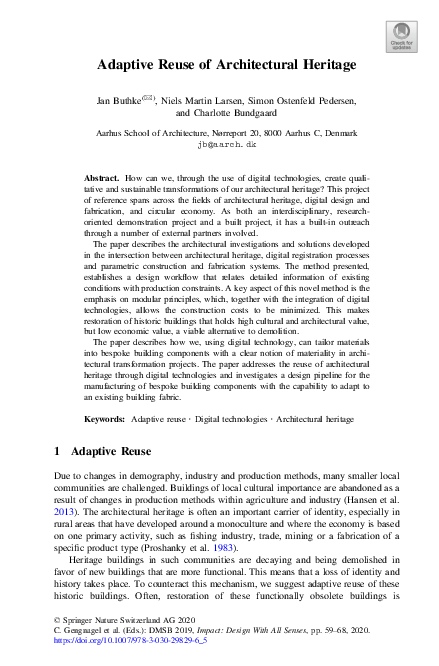 (PDF) Adaptive Reuse of Architectural Heritage