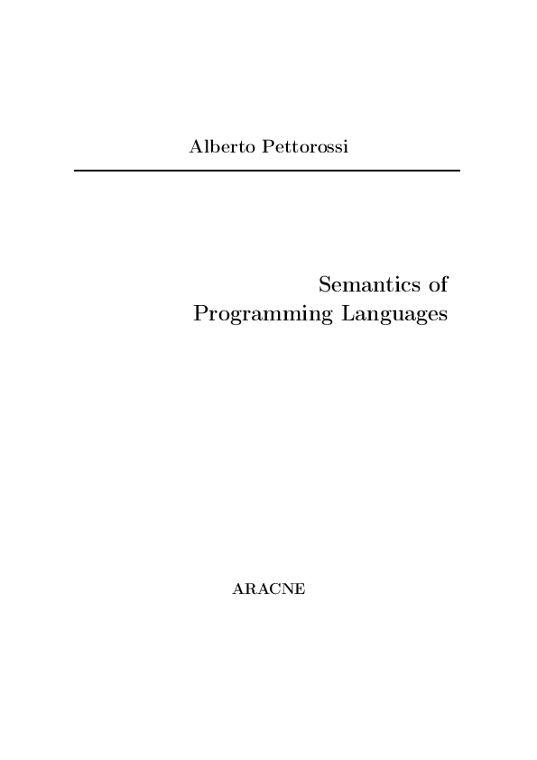 (PDF) Semantics of Programming Languages